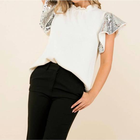 THML | Tops | New Thml Disco Ball Tank In Off White | Poshmark